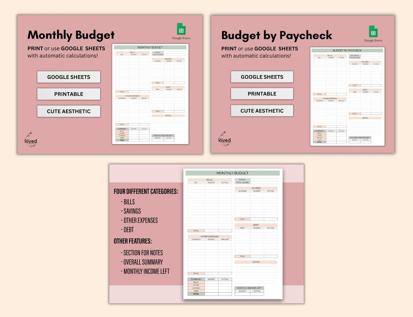 New Year's Bundle | Google Sheets – You are Loved Templates