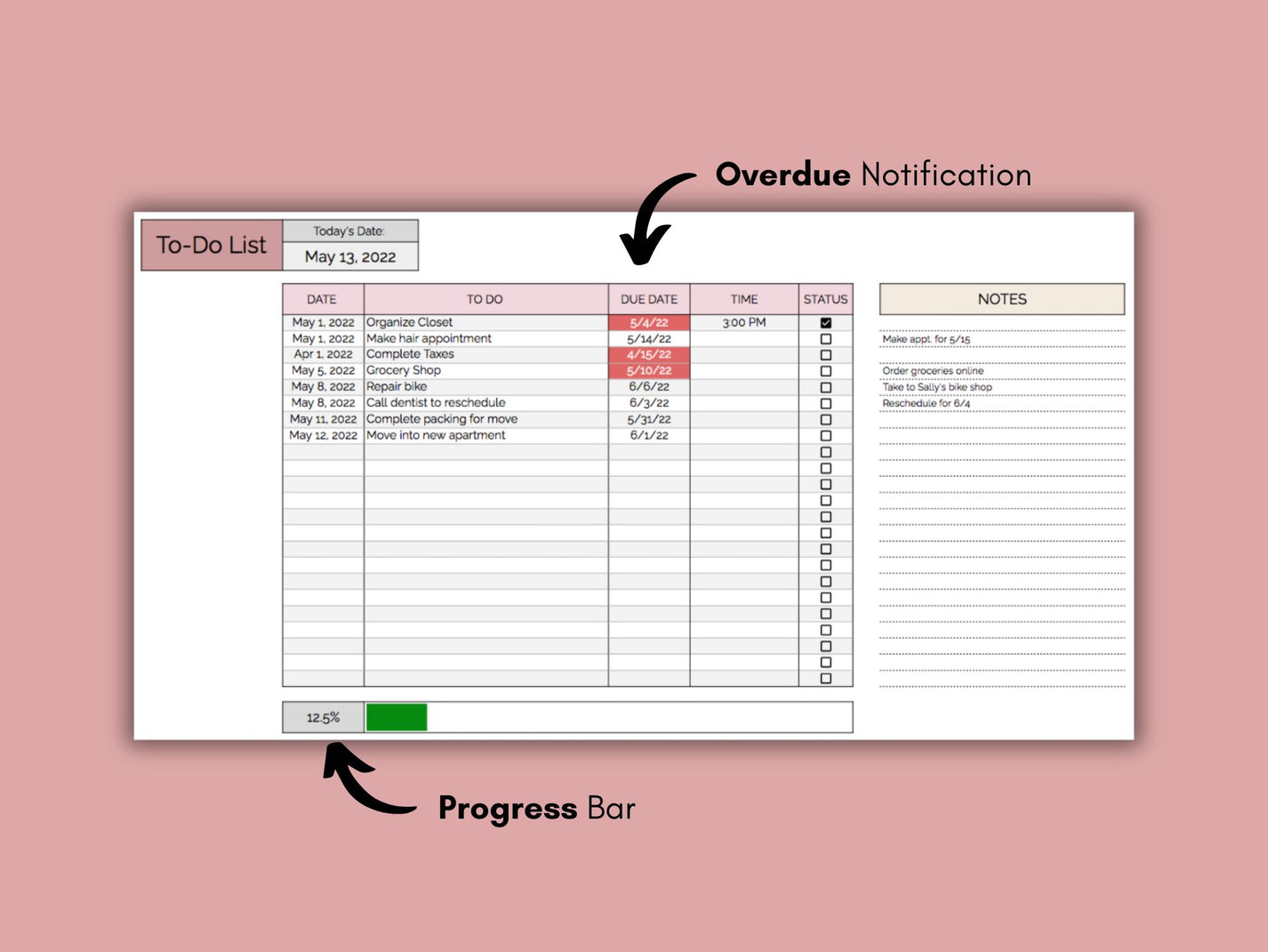 Productivity Planner | Google Sheets Template – You are Loved Templates