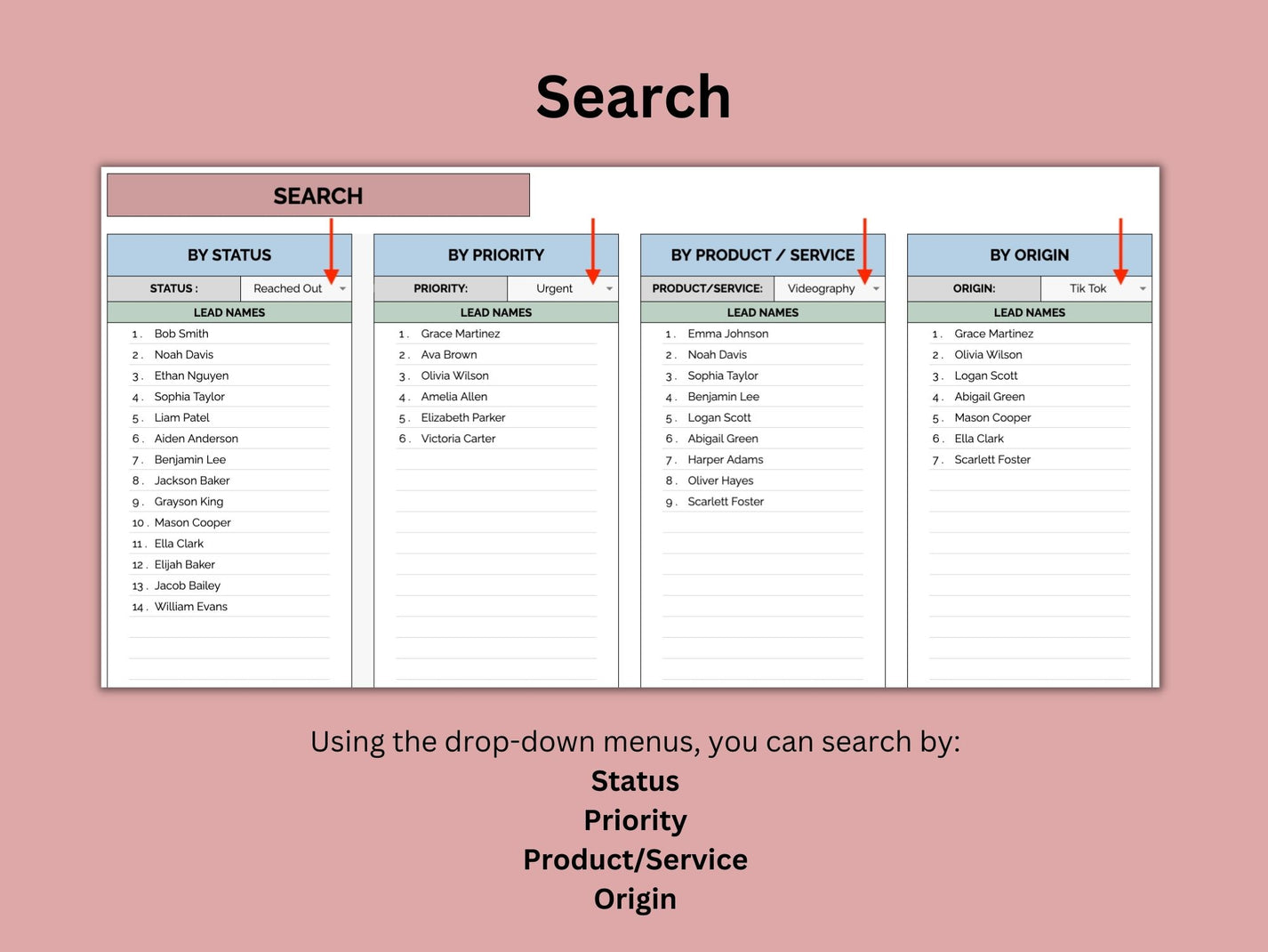 Lead Tracker | Google Sheets Template – You are Loved Templates