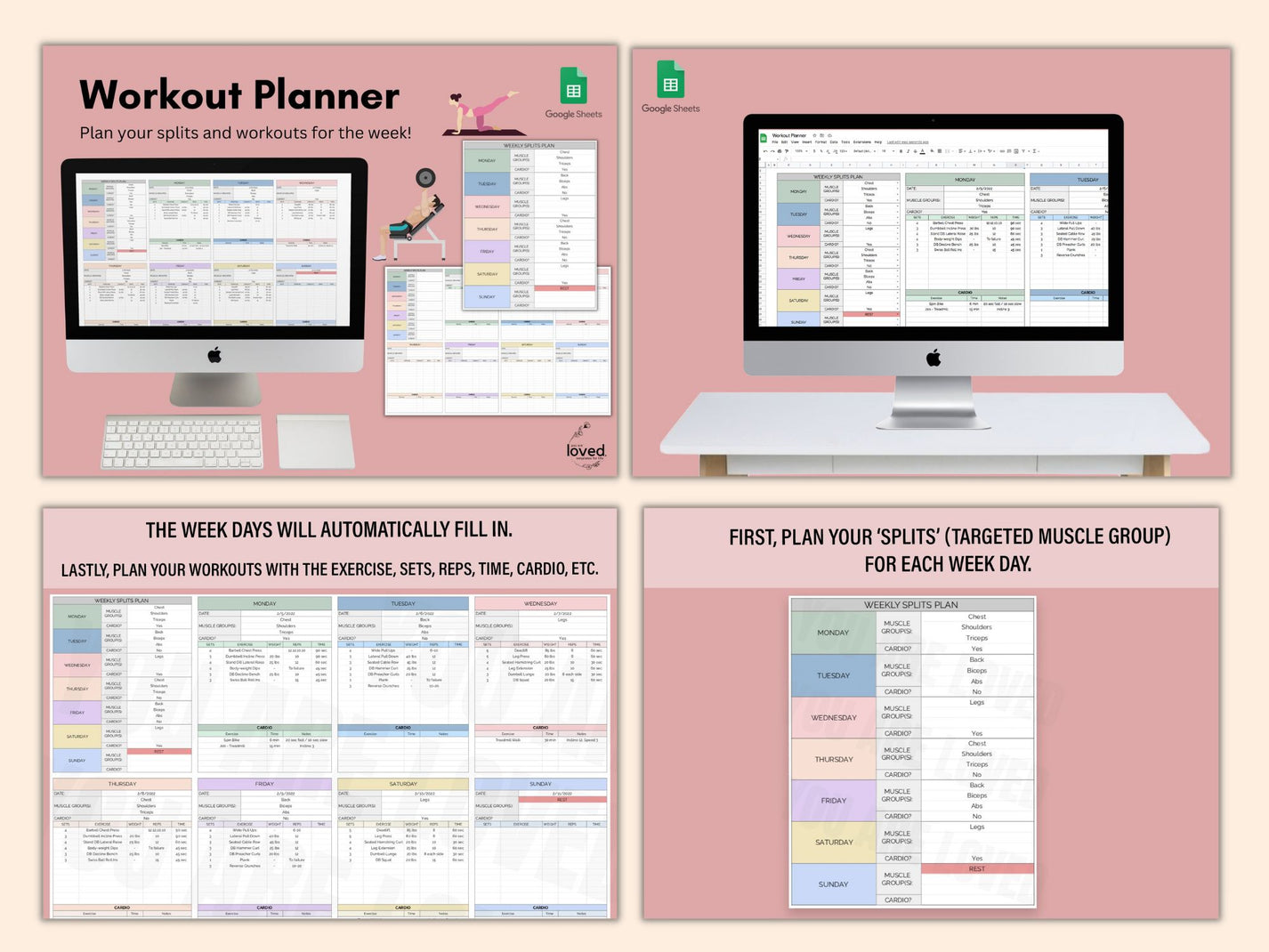 Weekly Planning Template Bundle | Google Sheets – You are Loved Templates