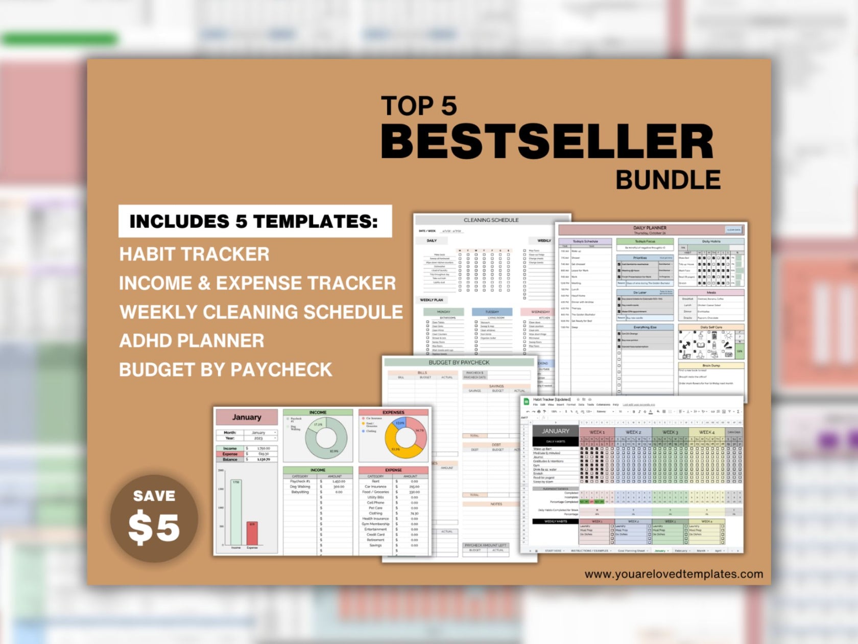 Bestselling Templates Bundle | Top 5 Templates – You are Loved Templates