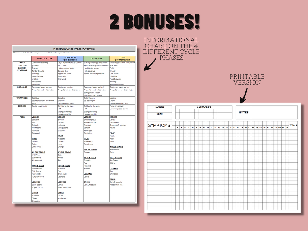 Period & Menstrual Cycle Tracker | Google Sheets Template – You are ...
