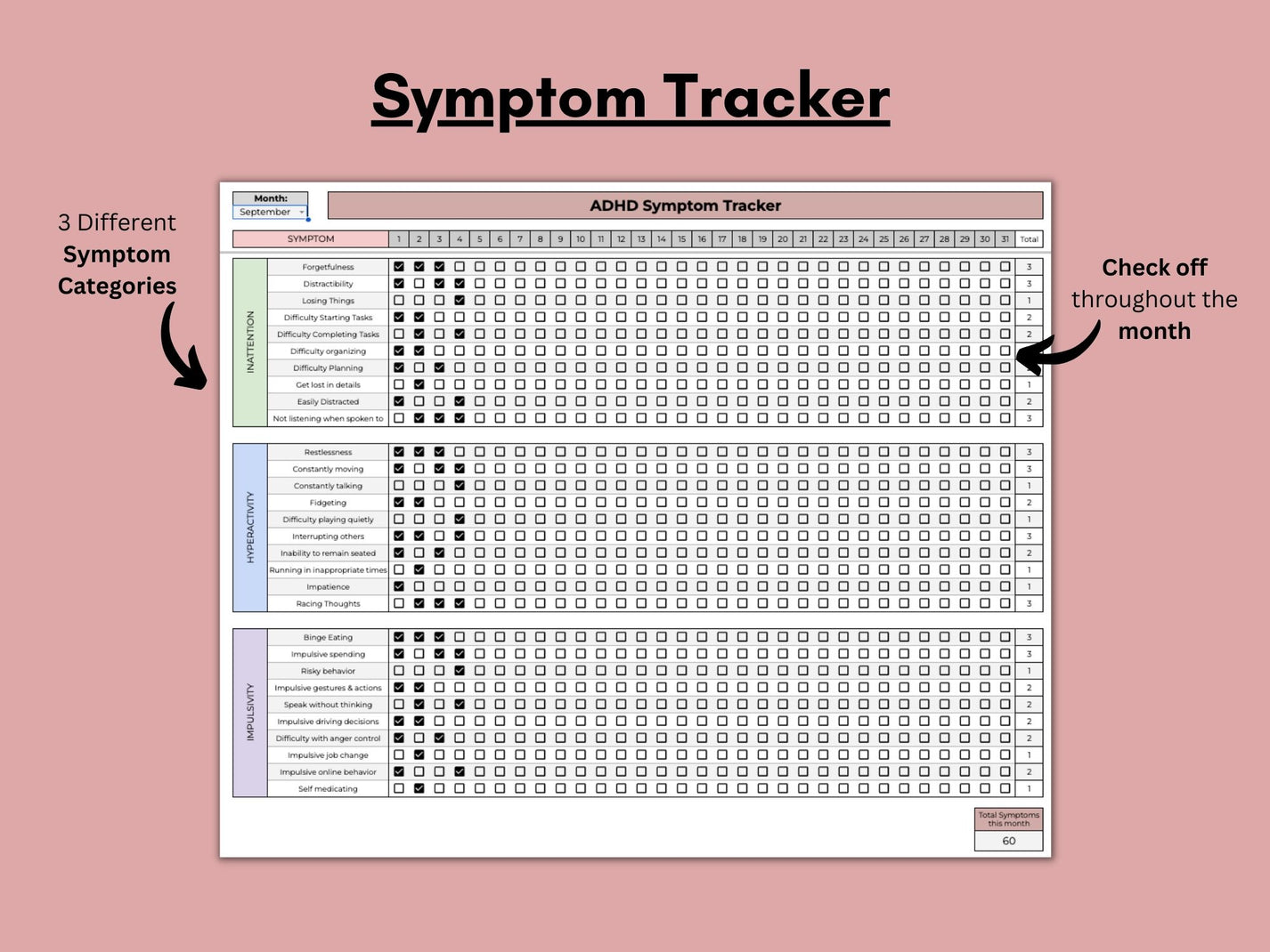 ADHD Planner & Tracker | Google Sheets Template – You are Loved Templates