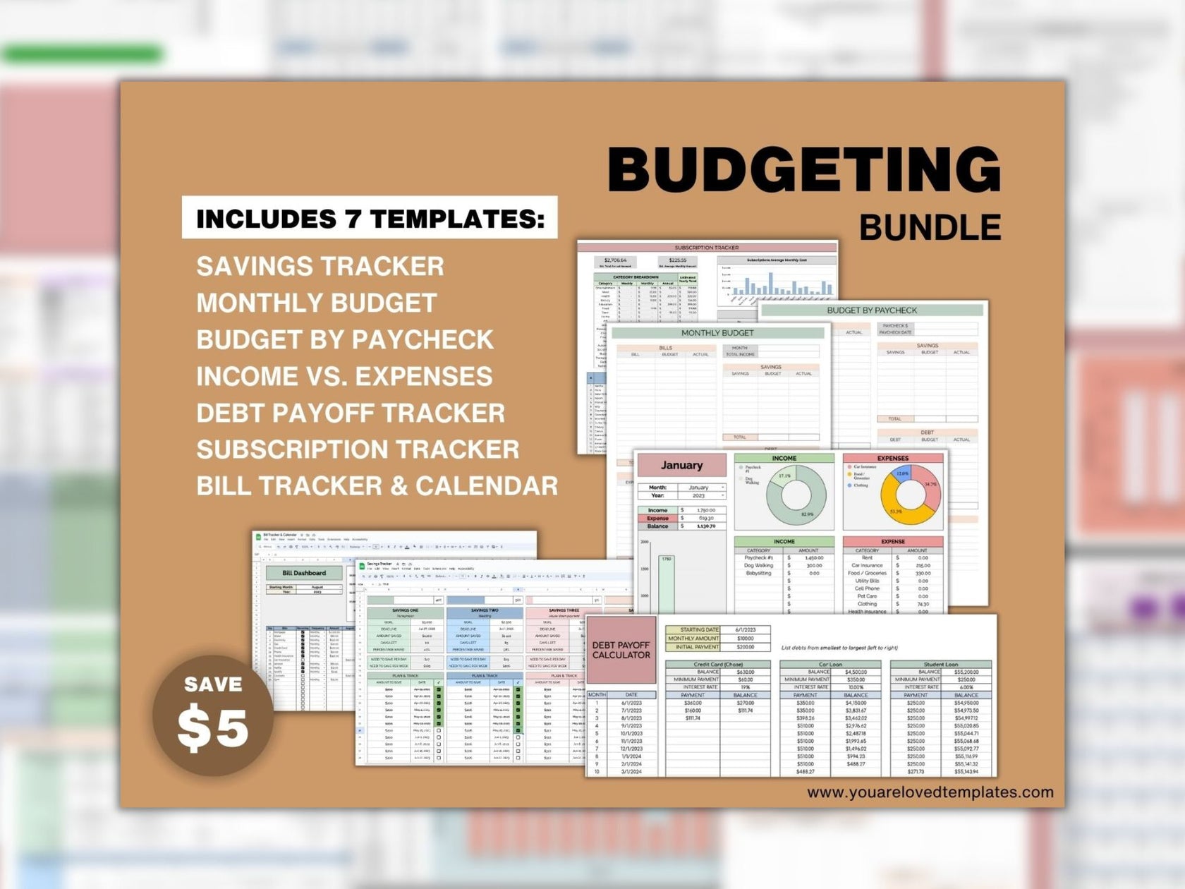 Budgeting Bundle | Google Sheets – You are Loved Templates