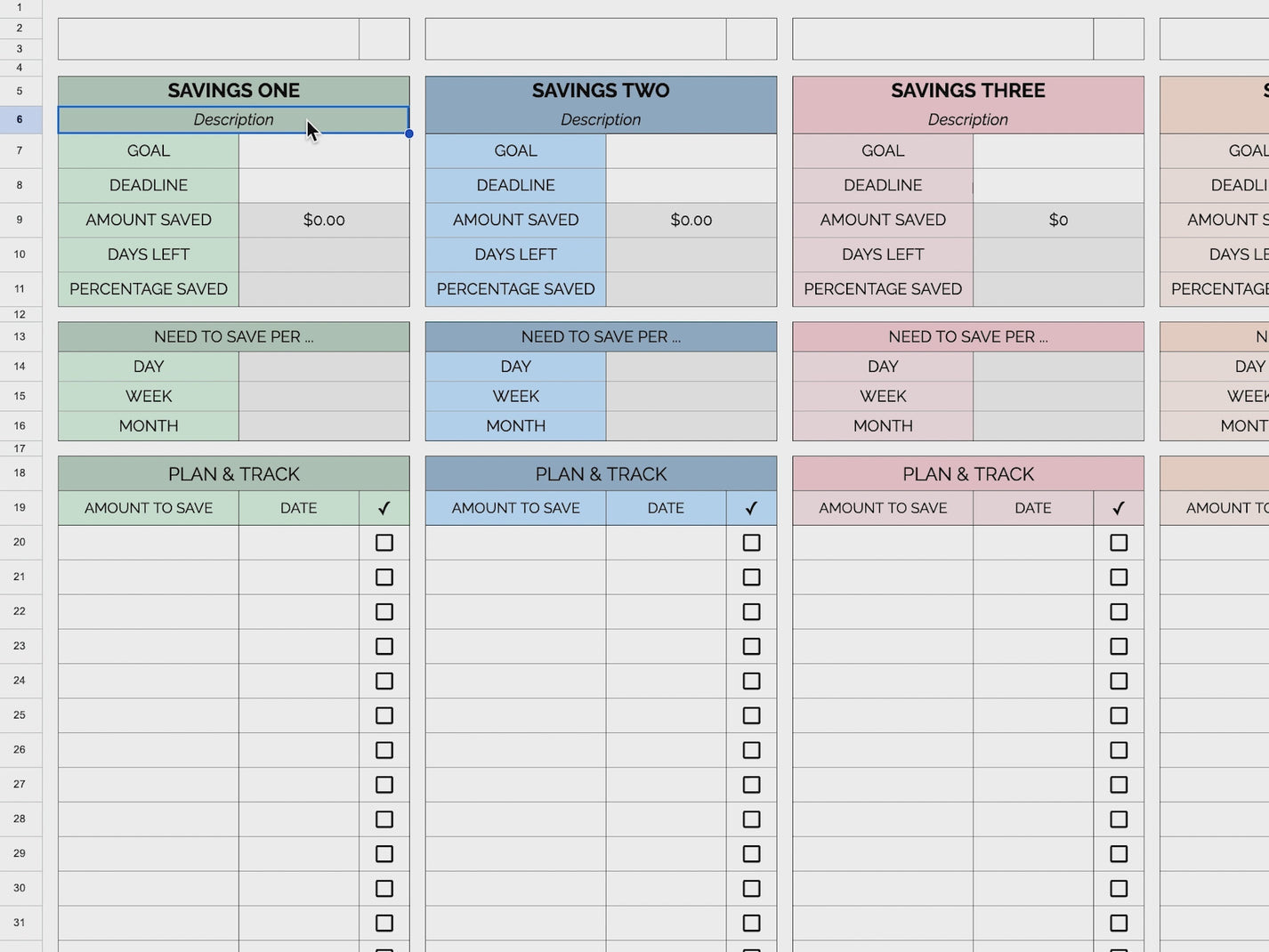 Savings Tracker | Google Sheets Template – You are Loved Templates